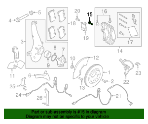 2013-2025 Land Rover Disc Brake Caliper Bracket Mounting Bolt LR033274 ...