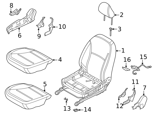 98854-5EA5A - Air Bag Wiring Harness 2020-2021 Nissan Versa ...