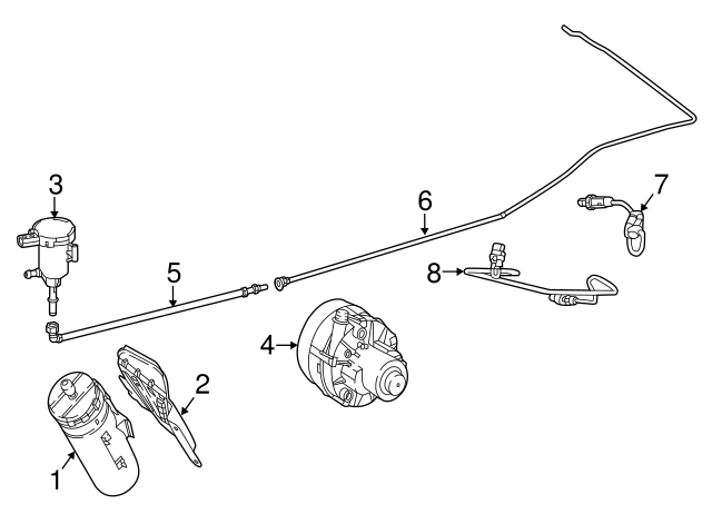 463-470-16-81 - Vapor Canister Bracket 2013-2018 Mercedes-Benz ...