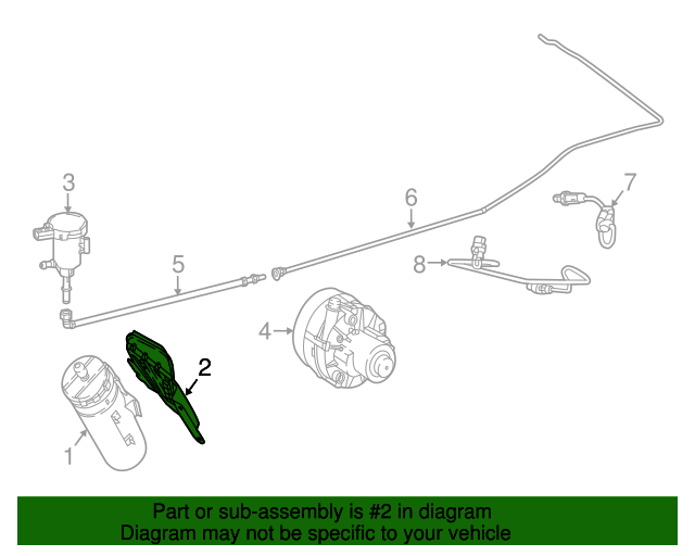 463-470-16-81 - Vapor Canister Bracket 2013-2018 Mercedes-Benz ...