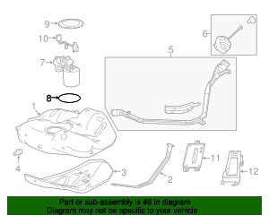 Genuine Fuel Pump Tank Seal for 2010-2011 Saab | Part# 22682111 | Over ...