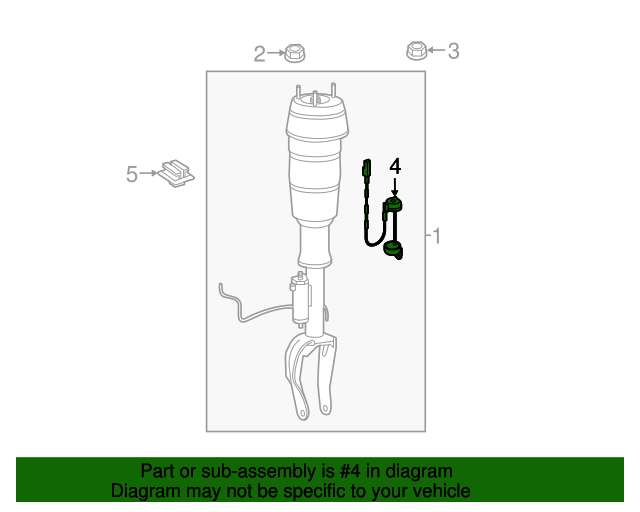 166-540-00-05 - Shock Assembly Harness 2012-2019 Mercedes-Benz ...