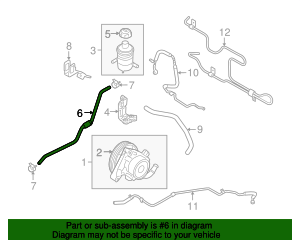 57560-2B300 - Power Steering Return Hose 2007-2012 Hyundai Santa Fe ...