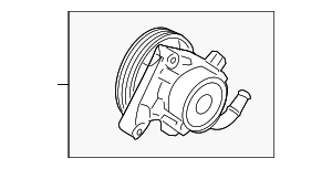 Genuine Power Steering Pump for 2010-2012 Hyundai Santa Fe | Part ...
