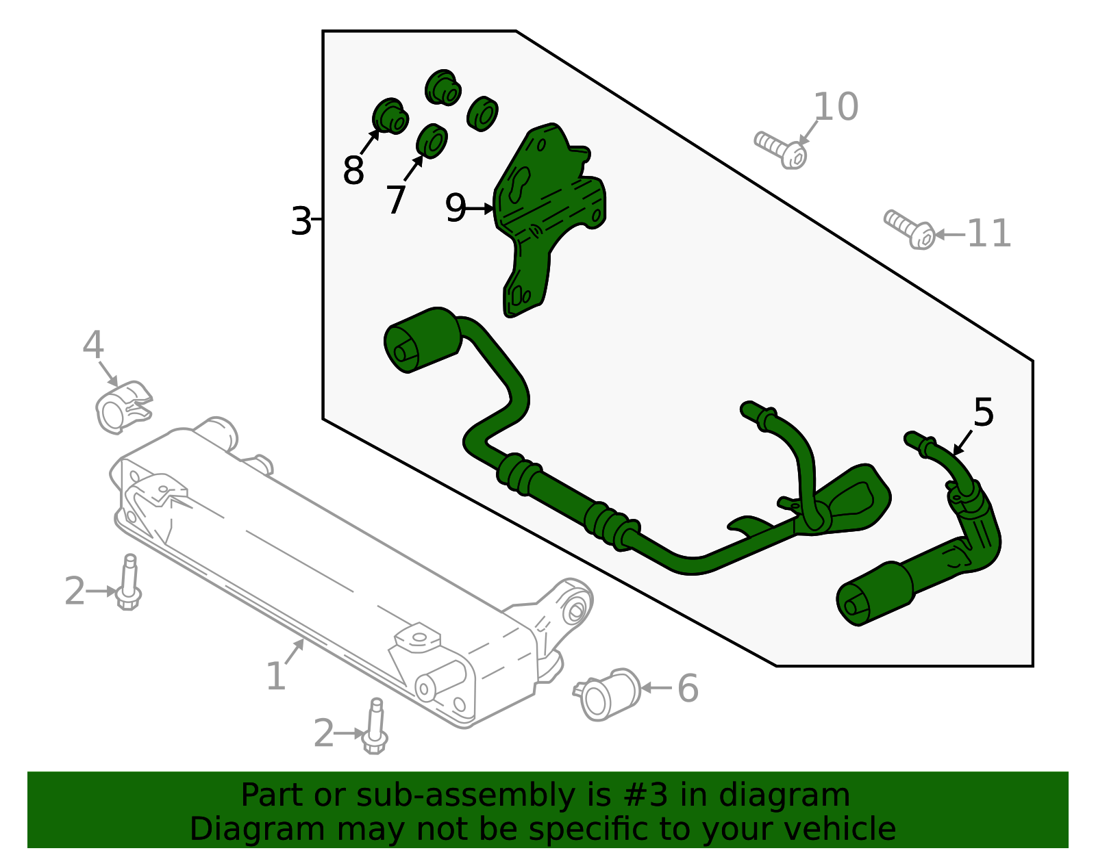 2017-2021 Ford Automatic Transmission Oil Cooler Hose Assembly JL3Z ...