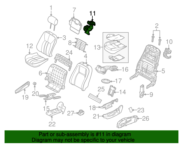 2007-2012 Land Rover Range Rover Temperature Controlled Seat Blower ...
