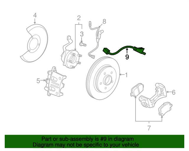 2007-2015 GM Front Wheel Speed Sensor with Bolt 19299535 | Paradise GM ...