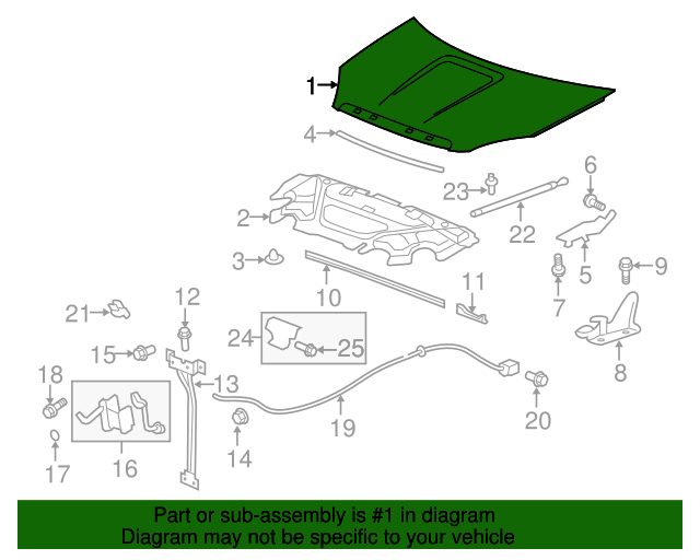2013-2017 GMC Hood 22756991 | GMPartsDirect.com