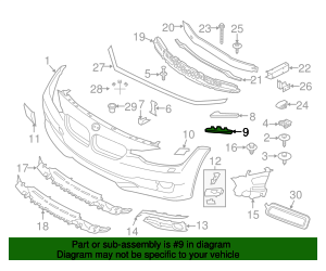 51117293803 - 2014-2019 BMW Bumper Cover Side Bracket (51-11-7-293-803 ...