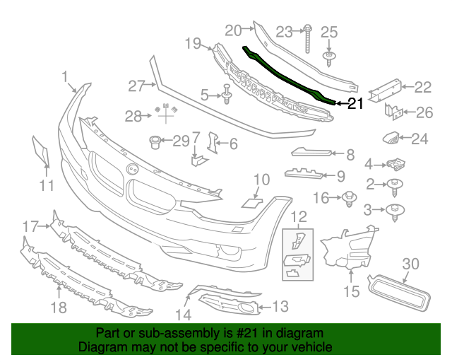 51117294912 - 2014-2019 BMW Lower Support (51-11-7-294-912) | BMW of ...