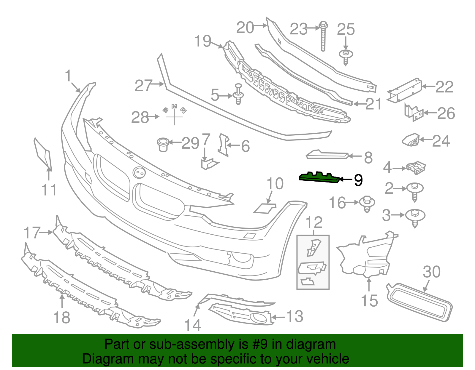 2014-2019 BMW Bumper Cover Side Bracket 51-11-7-293-803 | BMW OEM Parts