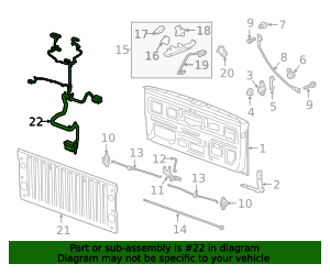 2020-2023 GM Tailgate Wiring Harness 84827881 GM | GMPartsDirect.com