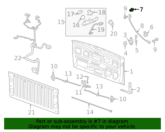 2015-2024 GM Tailgate Striker Plate (Replaces Part Number 13519501 ...