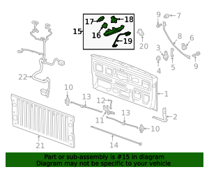 2019-2023 GM Pickup Box Tailgate Latch Handle 84865583 GM ...