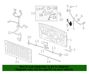 2019-2023 GM Passenger Side Tailgate Hinge (Body Side) 84845497 GM ...