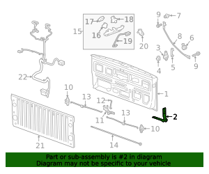 84708323 - Passenger Side Tailgate Closure Side Hinge 2019-2025 GM ...