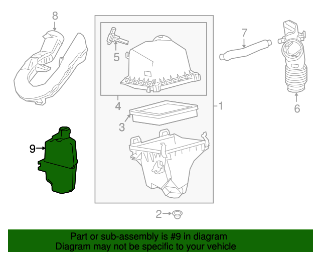 2016-2018 Toyota RAV4 Engine Air Intake Resonator 17894-36050 | Toyota ...