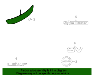 90810-6WK0A - Finish Panel 2018-2024 Nissan LEAF | Nissan Parts ...