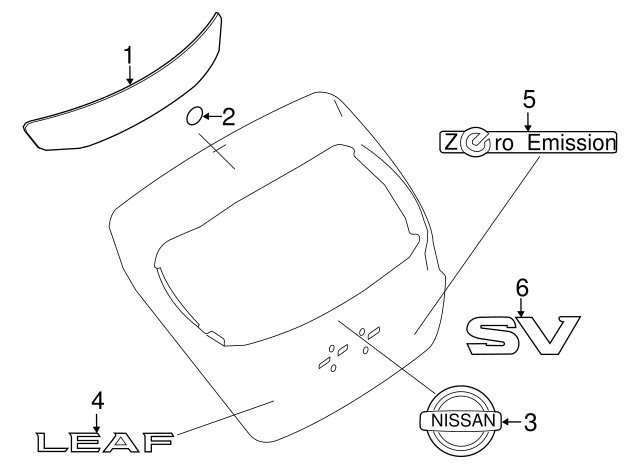 90896-5RB0D - Nameplate 2018-2024 Nissan | Nissan Parts & Accessories Online