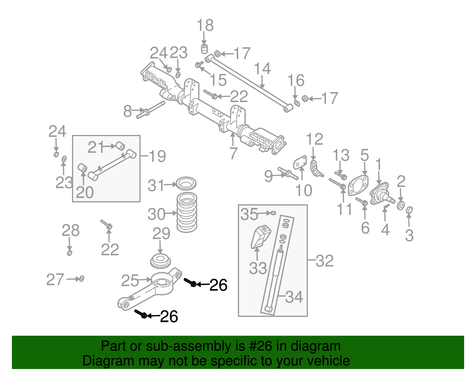 2002-2005 Kia Sedona Lower Control Arm Mount Bolt 0K72A-28112 | QuirkParts