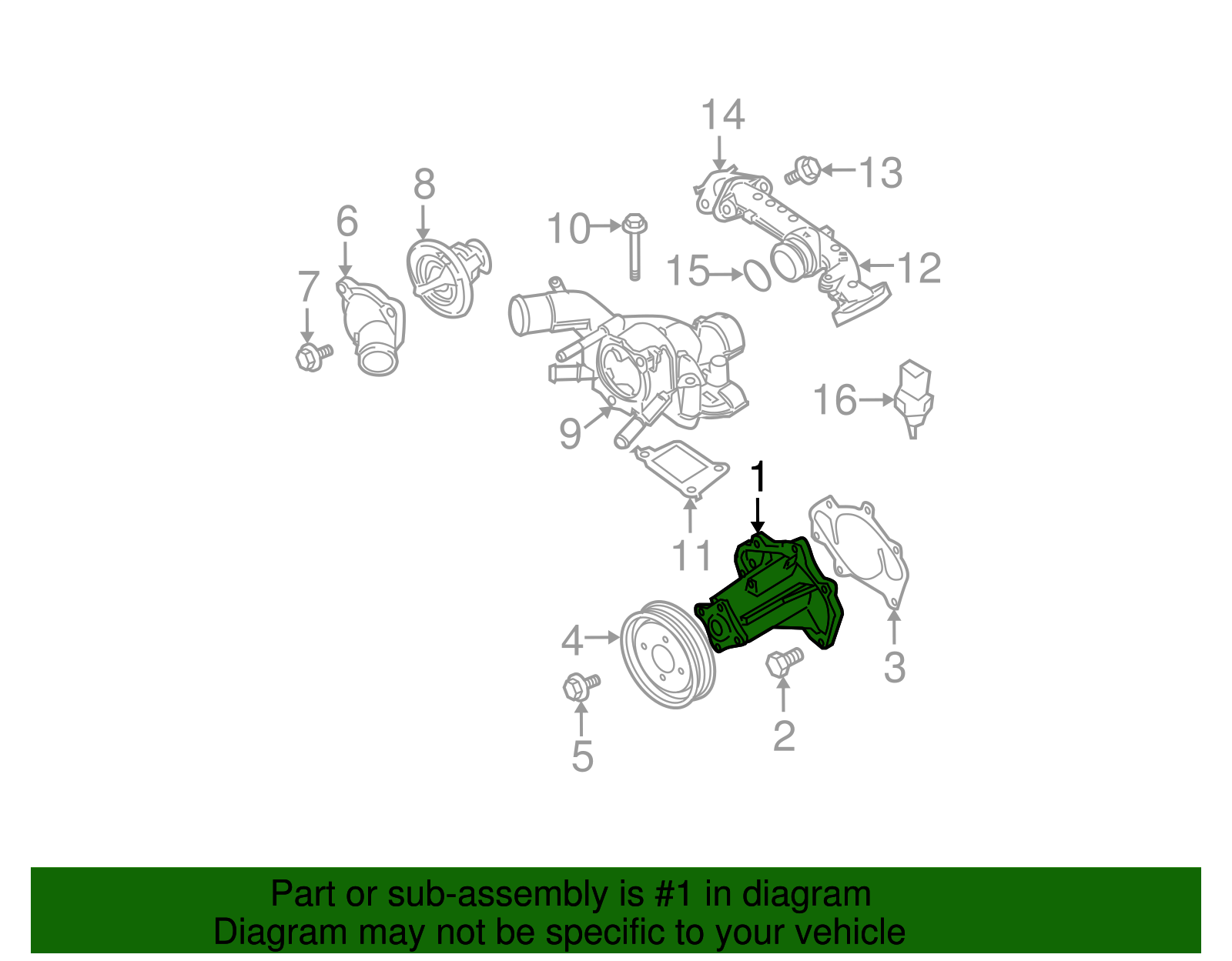 21010-7S000 - 2004-2024 Nissan - Water Pump | Anicra Nissan Parts