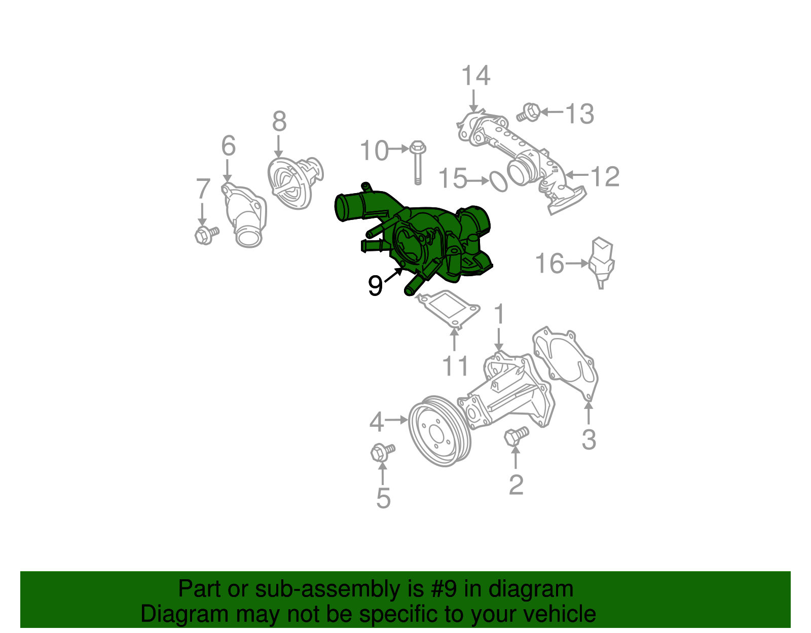 2004-2017 Nissan Thermostat Housing 11061-7S000 | Nissan Parts Central