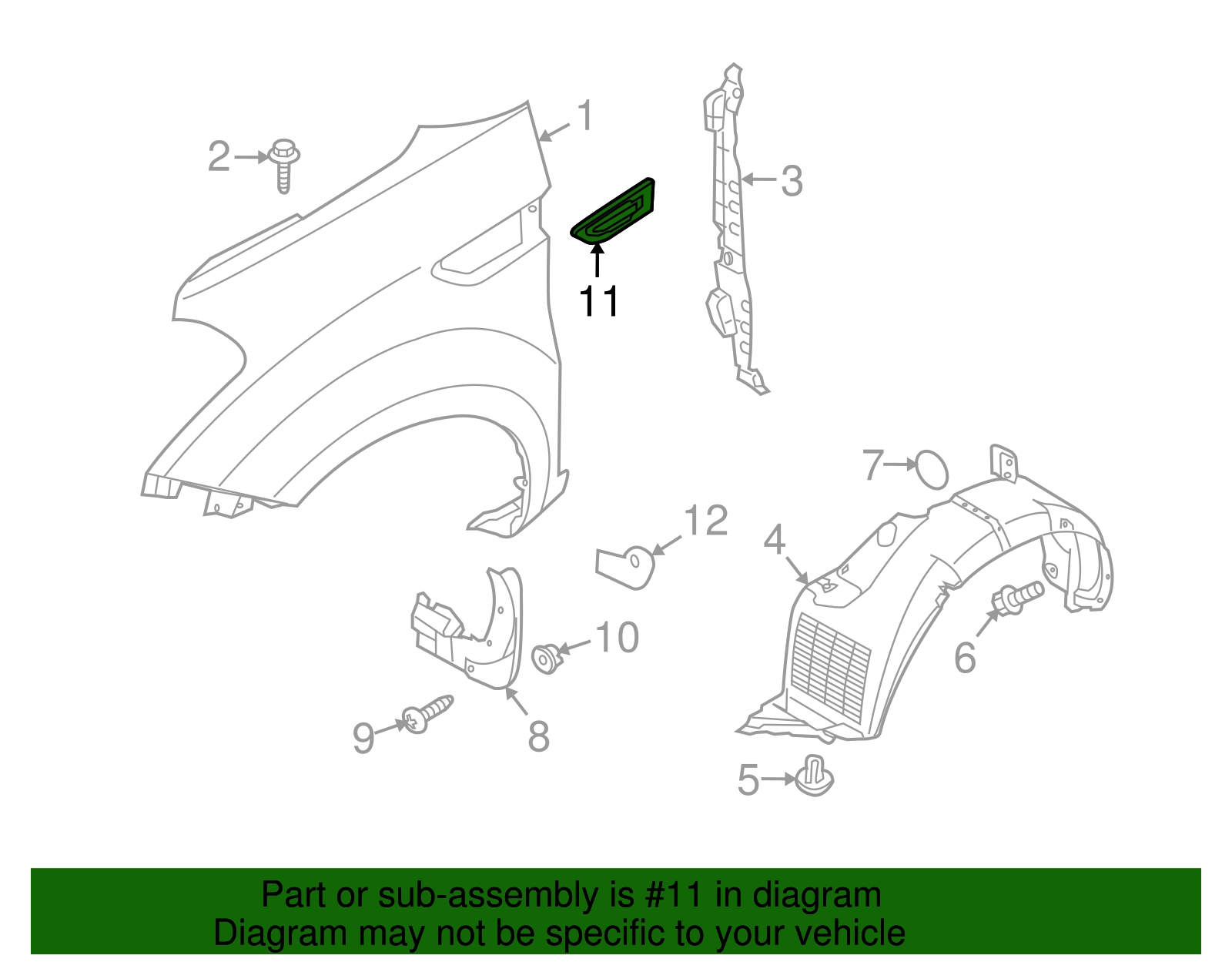 2010-2013 Kia Soul | Trim Molding | 87772-2K000 | Kia Auto Parts