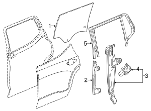 2018-2024 Chevrolet Rear Passenger Side Door Window Weatherstrip ...