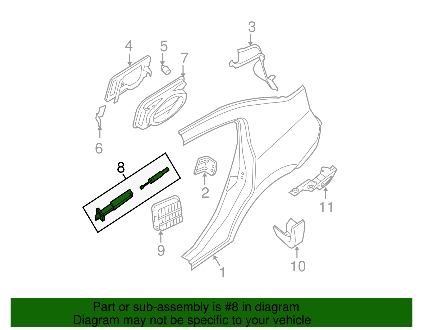 2007-2012 Nissan Sentra Lock Assembly 78827-06J00 | Bill Kay Nissan Parts
