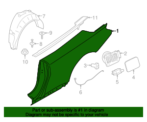 2014-2020 BMW Quarter Panel 41-21-7-347-311 | BMW Parts Warehouse