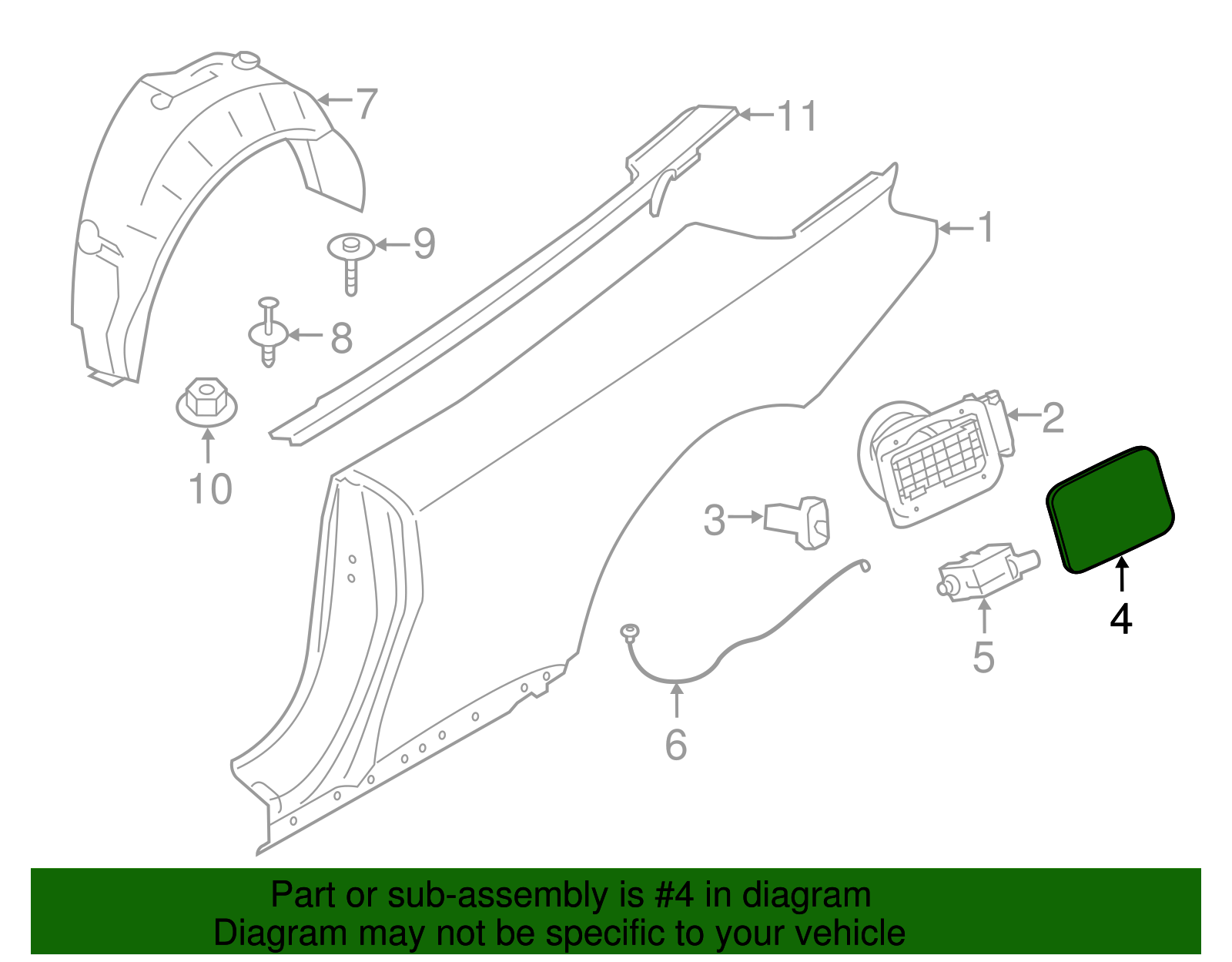 51-17-7-286-002 - 2014-2020 BMW - Fuel Door | BMWPartsHub