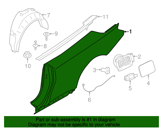 41217347312 - 2014-2020 BMW Quarter Panel (41-21-7-347-312) | BMW of ...