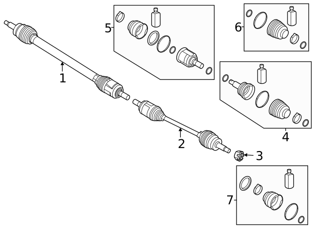 2020-2021 Hyundai Sonata Axle Assembly 49500-L0000 | QuirkParts