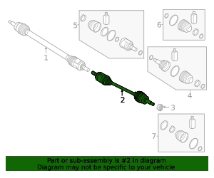 2020-2021 Hyundai Sonata Axle Assembly 49500-L0000 | QuirkParts