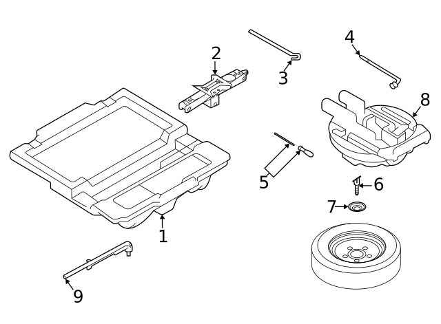 2005-2024 Subaru Spare Tire Retainer 901720002 | Subaru Parts Shop