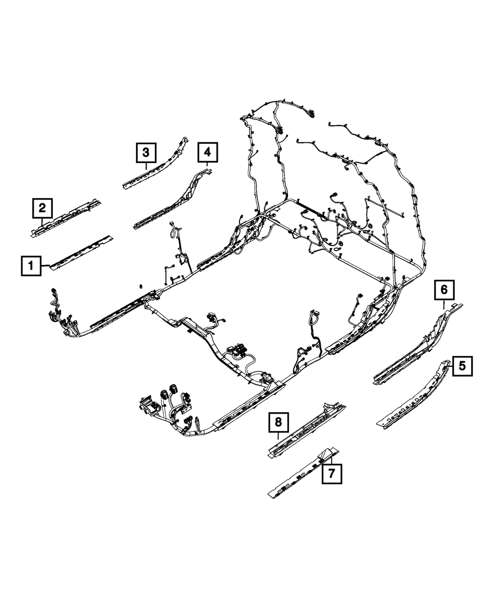 2019-2020 Ram 1500 Wiring Trough 68329863AB | QuirkParts