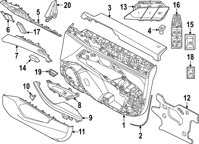 51415a46b68 - 2022-2024 BMW Door Trim Panel (51-41-5-A46-B68) | BMW of ...