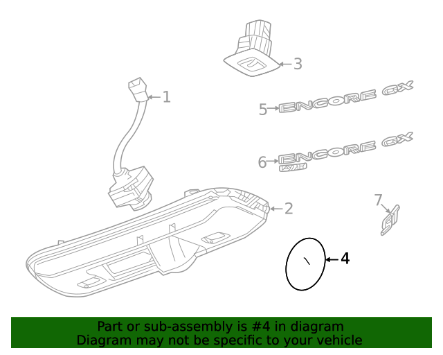 2023 Buick Encore GX Emblem 42831289 GM | GMPartsDirect.com