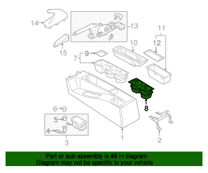 51163413095 - 2004-2010 BMW X3 Cup Holder (51-16-3-413-095) | BMW of ...