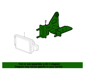 2015-2020 GM Forward Range Radar Bracket 22813677 GM | GMPartsDirect.com