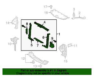 53205-78020 - Radiator Support Panel 2015-2021 Lexus | AutoNationParts.com