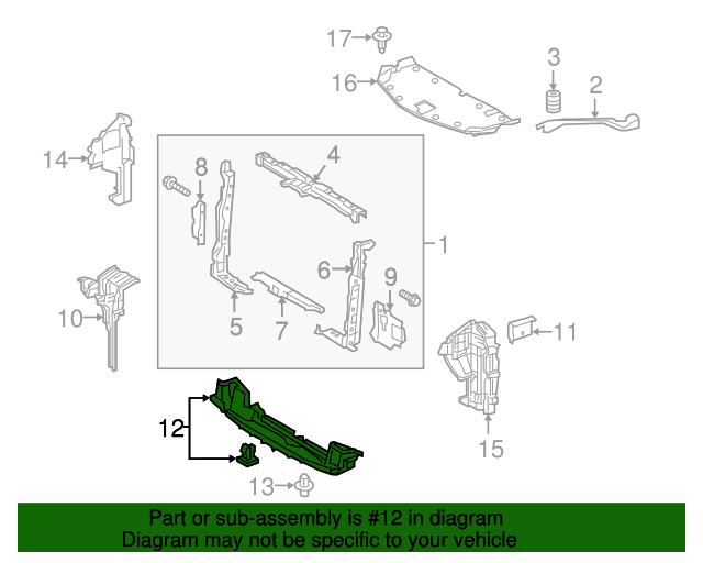 2018-2021 Lexus NX300 Radiator Support Air Deflector 16683-36080 ...