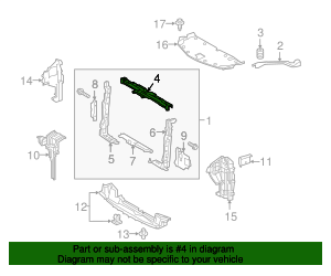 2015-2021 Lexus Radiator Support Tie Bar 53210-78010 | AutoNationParts.com