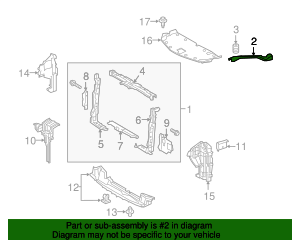 Lexus OEM Side Support Part# 53202-78010 | OEM Vehicle Parts