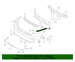 2007-2009 Hyundai Santa Fe Support Bracket 86613-2B000 | QuirkParts