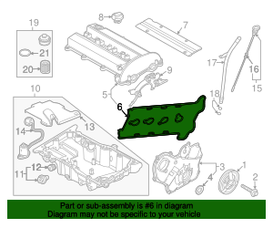 Genuine Valve Cover Gasket for 2003-2011 Saab | Part# 90537687 | Over ...