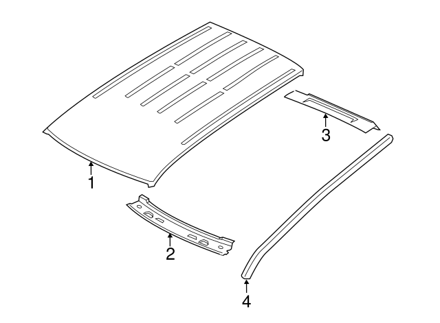 2011-2022 Jeep Roof Weather-Strip - Passenger Side (RH) 55079290AD ...