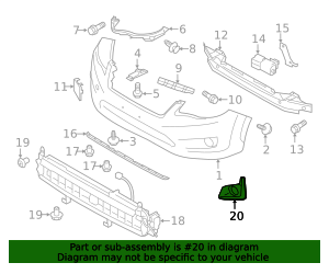 2016-2017 Subaru Crosstrek Fog Lamp Bezel 57731FJ420 | OEM Parts Online