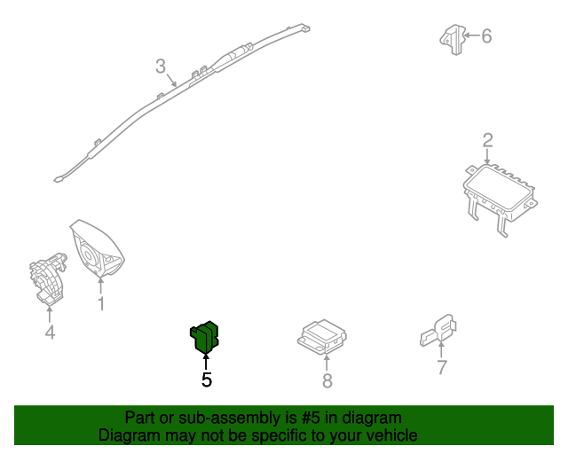 2015-2017 Hyundai Air Bag Impact Sensor 95930-1R050 | AutoNationParts.com