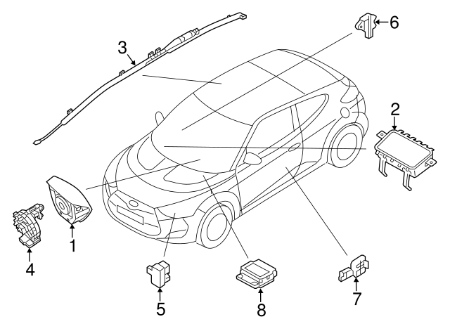 2013-2017 Hyundai Veloster Sdm Module 95910-2V030 | OEM Parts Online